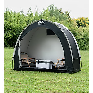 Happy Travel Bike Storage Shed Tent,Outdoor Portable Bicycle Storage Sheds with 210D Oxford Fabric PU4000 Waterproof for 2/3/4/6/8 Bikes,Bike Covers Shelter for Motorcycle,Garden Tools,Toys,Lawn Mower