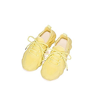 Cape Robbin Minol Breathable Non-Slip Mesh Knit 450 Lightweight Walking Running Sneakers,Yellow,9