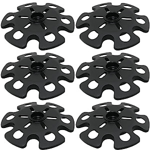 MEETOOT 6pcs Big Rubber Pole Tip Protectors Trekking Pole Mud Snow Baskets, Replacement Accessory for Ski Pole, Black