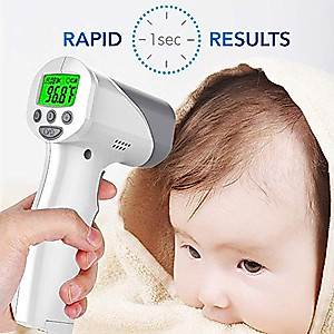 Medical Grade Clinical F-Doc Forehead Thermometer for Adults and Kids v2X, Digital Thermometer, Infrared No Touch Temporal Laser Gun for Indoor and Outdoor, Non-Contact Touchless and Safe, 1s Results