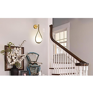 jengush Pack Wall Sconces/Wall Lights, Not Hardwired Brass Gold -White Glass Globe Wall Lamps, Wireless Light Fixture for Bedroom, Living Room, Bathroom, Hallway (GD)