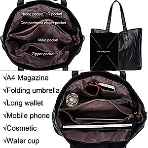 YOUNXSL Handbags and Purses for Women Large Shoulder Bag Fashion Totes PU Leather Top-Handle Bags Grey