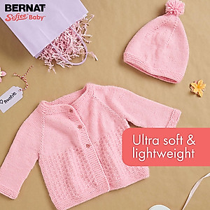 Bernat Softee Baby White Yarn - 3 Pack of 141g/5oz - Acrylic - 3 DK (Light) - 362 Yards - Knitting/Crochet