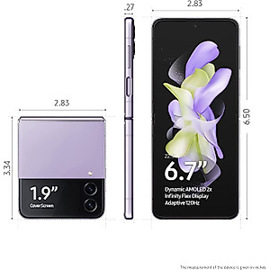 SAMSUNG Galaxy Z Flip 4 5G, US Version, 256GB, Bora Purple - Unlocked (Renewed)