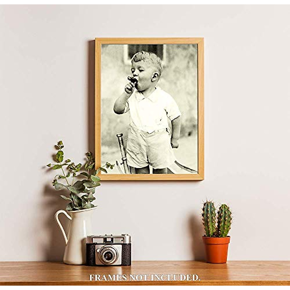 Photo Print of Young Boy Smoking Cigar - 11 x 14 Unframed Print - Unusual Art Prints