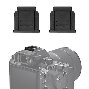 Updated Soft Silicone Camera Eyepiece Eyecup for Sony A7III A7II A9 A7S A99II A58 A7 A7R IV A7RIII A7SII, 2Pack Camera Hot Shoe Cover for Sony + 2Pack Camera Eye Cup Replacement for Sony