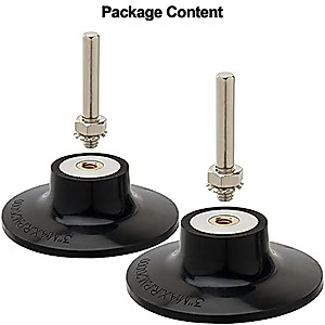 2-Pack 3" Disc Pad Holder Shank for Polishing, Sanding, Surface Preparation, 1/4" Shank