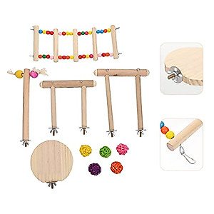 PATKAW Pet Supplies Pet Supplies Rabbit Toys 2 Pack Parrot Play Stand Birds Stand Pole Parrot Perch Stands Parrot Wood Perch Perch Cockatiel Playground Teething Toys Rabbit Toys Rabbit Toys