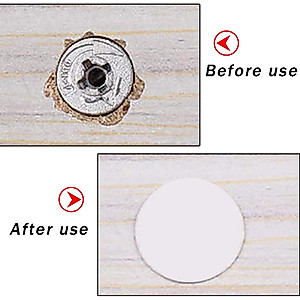 3 Sheets Screw Hole Stickers, 54 in 1 Self Adhesive Screw Covers Caps PVC Material Dustproof Sticker for Wooden Furniture Accessories (0.83inch/21mm, White)