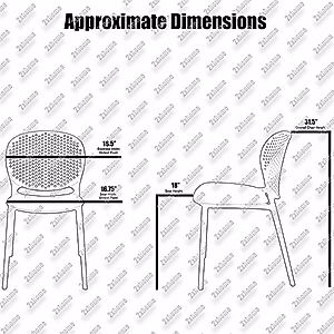 2xhome Set of 2 Modern Pool Patio Chairs, Stackable Dining Side Chairs for Indoor Outdoor Kitchen Living Room Restaurant, Orange