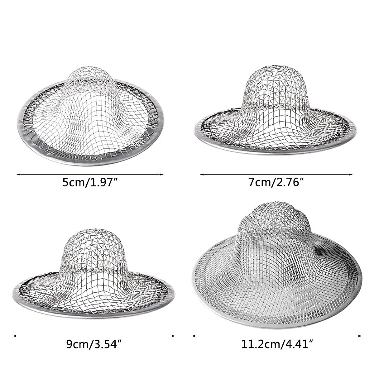 Stainless Steel Kitchen Sink Strainer Hair Catcher Stopper Bathroom Bathtub Show Kitchen Sink Strainer Plug 80mm