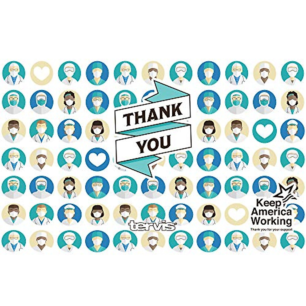 Tervis 1366015 Healthcare Salute Insulated Tumbler, 20oz, Stainless Steel