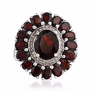 Ross-Simons 5.20 ct. t.w. Garnet Ring in Sterling Silver. Size 8