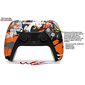 WraptorSkinz Skin Wrap compatible with Sony PS5 DualSense Controller Halloween Ghosts (CONTROLLER NOT INCLUDED)