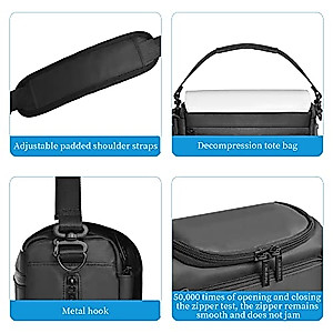 Cwatcun Camera Shoulder Bag, Waterproof Camera Crossbody Case, Compact Photography Backpack, Compatible with Canon/Nikon/Sony/Fuji DSLR/SLR/Mirrorless Camera, Lens and Accessories, White