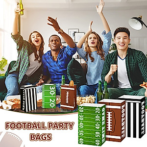 Funrous 36 Packs Football Party Bags Football Gift Bags for Boys Football Paper Treat Bags Football Goody Candy Bags Sport Favor Bags for Football Themed Party Decorations Football Bowl Party Supplies