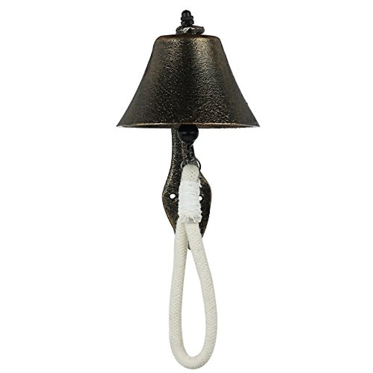 Upstreet Dinner Bell for Outside or Inside Made of Red Copper Hanging Bell, Cast Iron Outdoor Bell to Wall Mounted Surfaces for Church, Home, and School Bell (Red, 6)