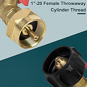 PRIZOM Propane Refill Adapter with Valve and Gauge, Fill 1 Lb Bottles From 20 Lb Tank, 90-Degree Elbow Design, Easy To Use