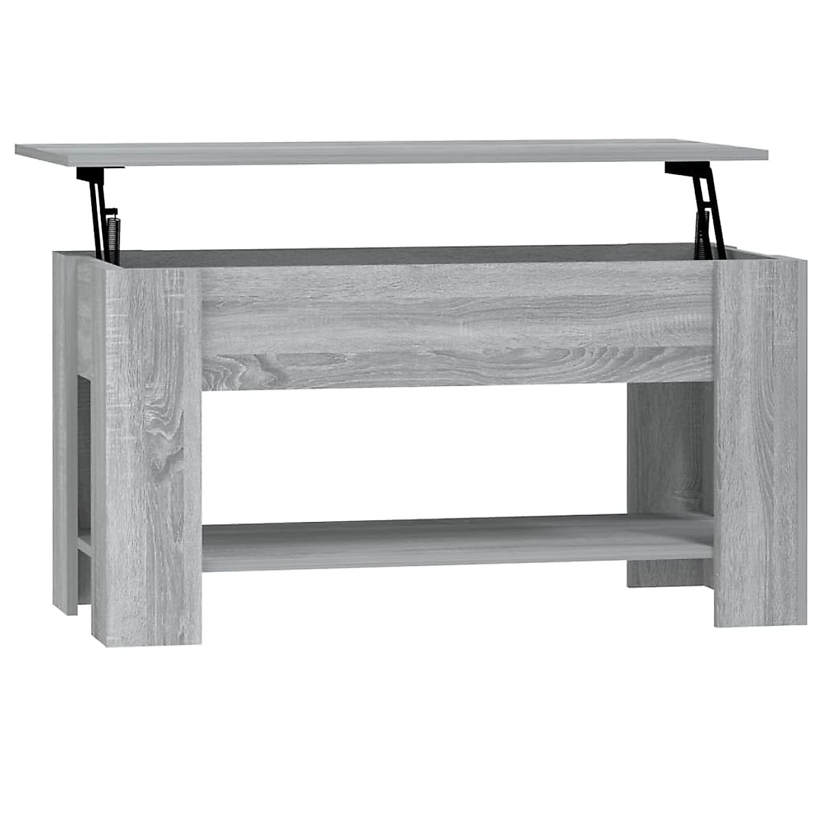 QJBSAVVA Coffee Table Gray Sonoma 39.8"x19.3"x20.5" Engineered Wood,Nightstand Industrial Tables Side Tables Sofa Table Suitable for Meeting Rooms, Reception Rooms, Offices