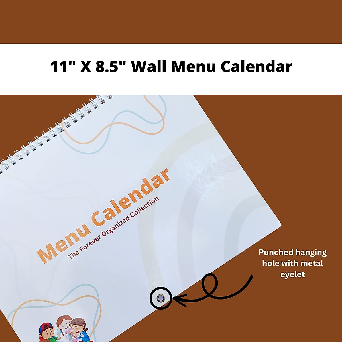 Daycare Weekly Meal Planner | 52-Weeks Wall Calendar | Track 5 Meals each Day | 11" x 8.5"