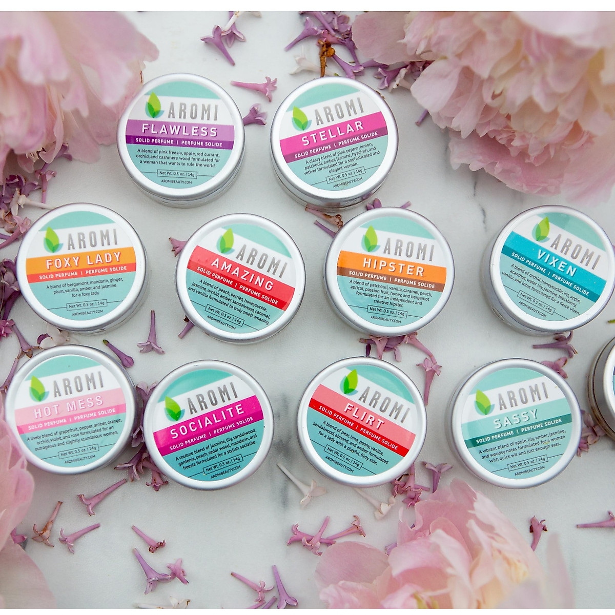 Aromi Hipster Solid Perfume | Earthy, Fruity Fragrance, Vegan, Cruelty-free, Patchouli, Vanilla, Peach Scent, Wax, Travel, Women's Gift, Handmade (Hipster)