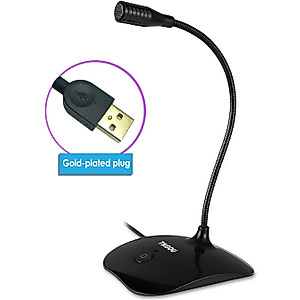 TKGOU USB Microphone for PC, Computer Microphone, PC Microphone with Mute Button & LED Indicator, Laptop Desktop Condenser Mic, Great for Podcast, Gaming, Streaming, Recording - Windows & Mac