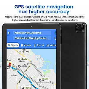 Pomya Tablet, 10 Inch IPS Screen Tablet for Android 11, 2.4G 5G WiFi 8 Core CPU Tablet with Dual Speakers, 4GB RAM 256GB ROM 6000mAh PC Tablet for Daily Life