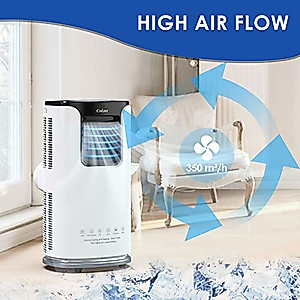 COLZER Portable Air Conditioners 14,000 BTU Portable AC Unit 4-in-1 Air Conditioner Portable for Room up to 500 Sq. Ft. Large, Mobile Cooler with Remote Control