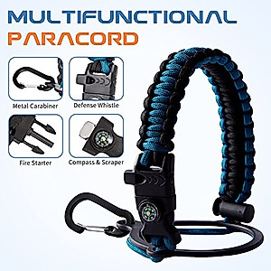 RRYFOUR Half Gallon Water-Bottle with Straw - 64oz Stainless Steel Water Bottles with Paracord Handle & Carrier Bag, Leak-proof Insulated Waterbottle Metal Flask for Gym, Sport Hydro Jug for Hiking