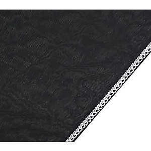 Peegli Indian Black Vintage Georgette DIY Craft Cloth Traditional Sarong Fabric Embroidered Textile
