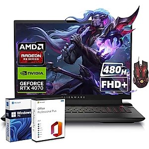 2024 Newest Alienware M18 R2 Gaming Laptop - 18" QHD+ 165Hz Display, Intel 24-Core i9-14900HX, RTX 4080, 64GB DDR5, 1TB SSD, Backlit Keyboard, Windows 11 Pro, with Microsoft Office Lifetime License