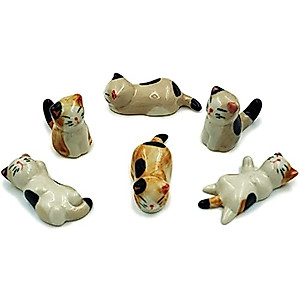 Porcelain Knife Rests Chopstick Rest set, Cat Chopsticks Rest Dinner Spoon Stand Knife Fork Holder, Delightful Cat Shaped Chopsticks Holder - Ideal gift for Mother's Day, Christmas