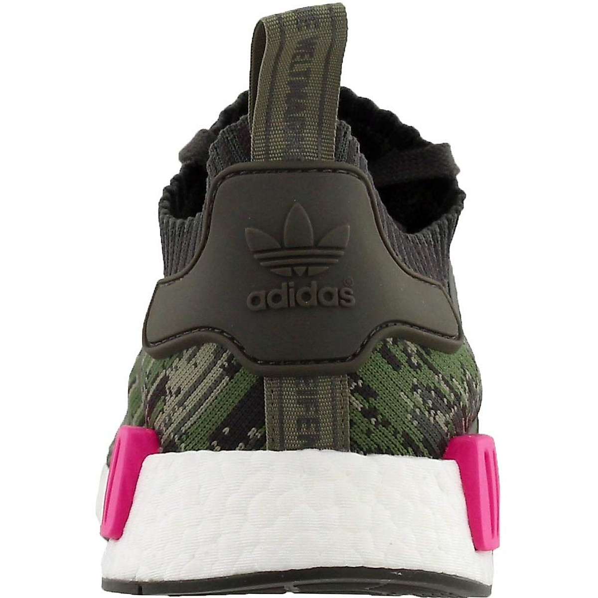 adidas Originals Men's NMD_R1 Primeknit Running Shoe, Utility Grey/Utility Grey/Shock Pink, 12.5