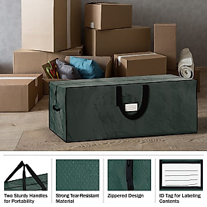 Home Complete Extra Large Storage Bag, Versatile Organizer Bag for Storing Winter Clothes, Beddings, Inflatables, Seasonal Décor and more, can also be used as Moving Bag 48"L x 15"W x 20"H, Green