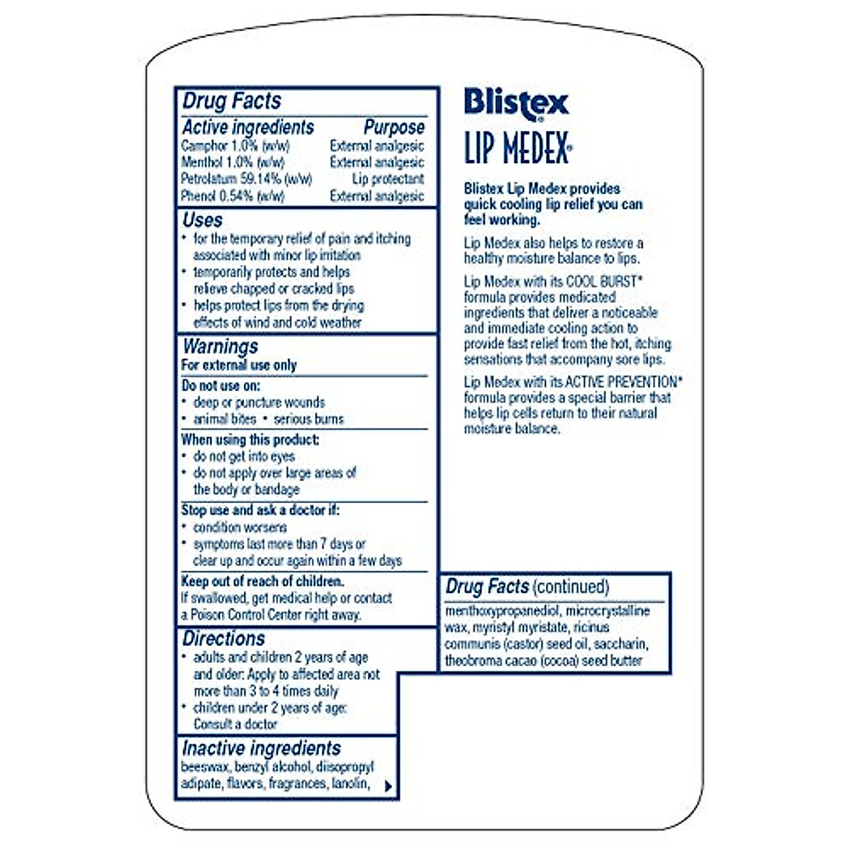 Blistex Lip Medex External Analgesic/Lip Protectant 0.25 oz (Pack of 3)