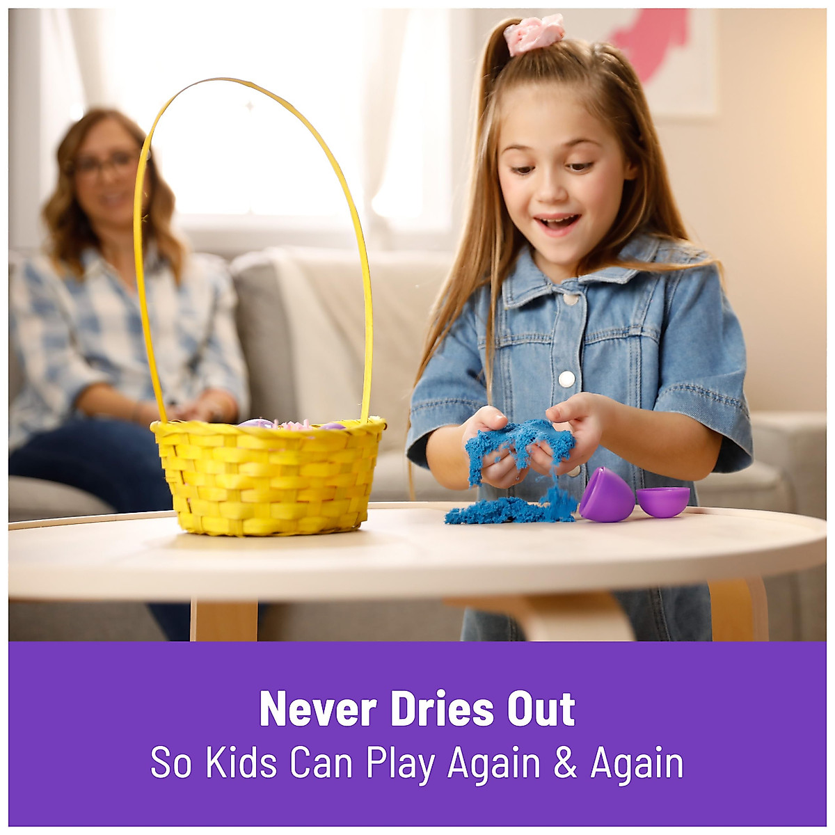 Kinetic Sand, 20-Pack Eggs with 3.3lbs Red, Yellow & Blue Play Sand for Egg Hunts, Party Favors & Goodie Bags, Sensory Toys for Kids Ages 3 and up