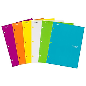 Five Star Pocket Folders, 4-Pocket, 12-1/2" x 9-1/2", Assorted Colors, 12 Pack