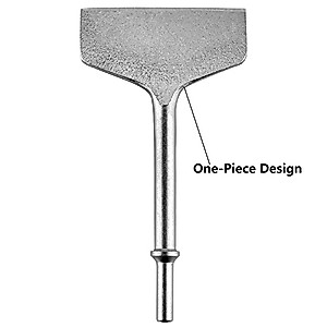 Firecore 4-inch Wide Air Chisel Bit, 0.401 Inch Shank Tile & Thinset Scaling Chisel Thinset Scraper Wall and Floor Scraper Tile Remover Work with Air Chisel Hammer (4" X 7.5")