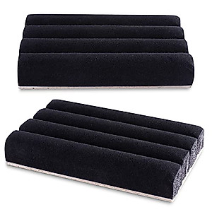 Super Z Outlet Black Velvet Ring Trays Accessory Foam Pads for Jewelry Showcase, Storage Displays, Home Organization & Decoration (2 Pack)