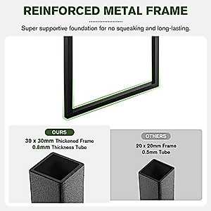 IMUsee 3-Piece 47.2" Dining Table Set for 4-6,Modern Rustic Kitchen Table with Metal Frame and Wood Board,Kitchen & Dining Room Table Set with Benches,Space-Saving Dinette for Small Space,Black&Walnut