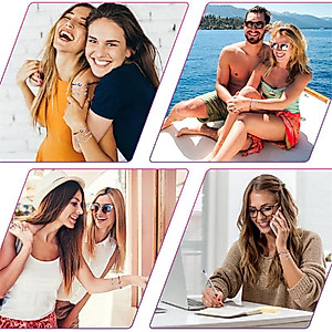 15 pcs Evil Eye Bracelets Mexican String Knot Bracelets Beaded Adjustable Handmade Braided Bracelet Set Evil Eye Anklets Jewelry for Women