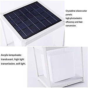 NAMSAR Column Lamp Waterproof Solar Column Headlights, Outdoor Light Outdoor Waterproof Wall Lamp Post Simple Outdoor Garden Villa Garden Light Villa Outdoor Gate Light ( Size : 19*22cm )