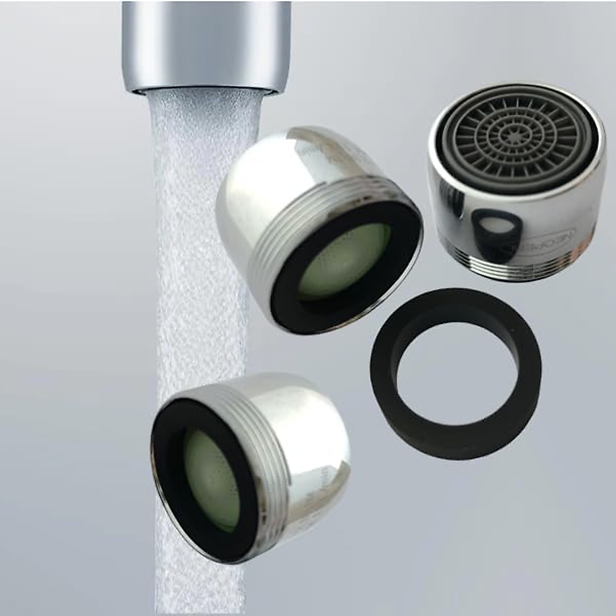 Neoperl Faucet Cascade Aerator Low Flow 0.5 gpm Aerated Bathroom Stream Standard Dual Threaded (Lime 3 Pack), 31 2200