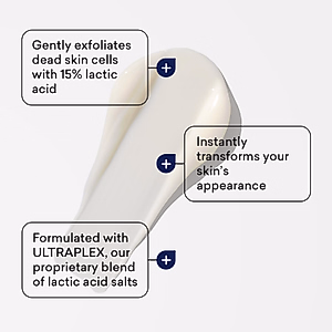 AmLactin Intensive Healing Body Lotion for Dry Skin, 7.9 oz Pump Bottle, 2-in-1 Exfoliator and Moisturizer with Ceramides and 15% Lactic Acid for 24-Hour Relief from Dry Skin (Packaging May Vary)