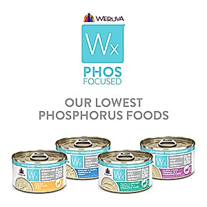 Weruva Wx Phos Focused, Pate & Gravy Formulas Variety Pack, 3oz Can (Pack of 12)