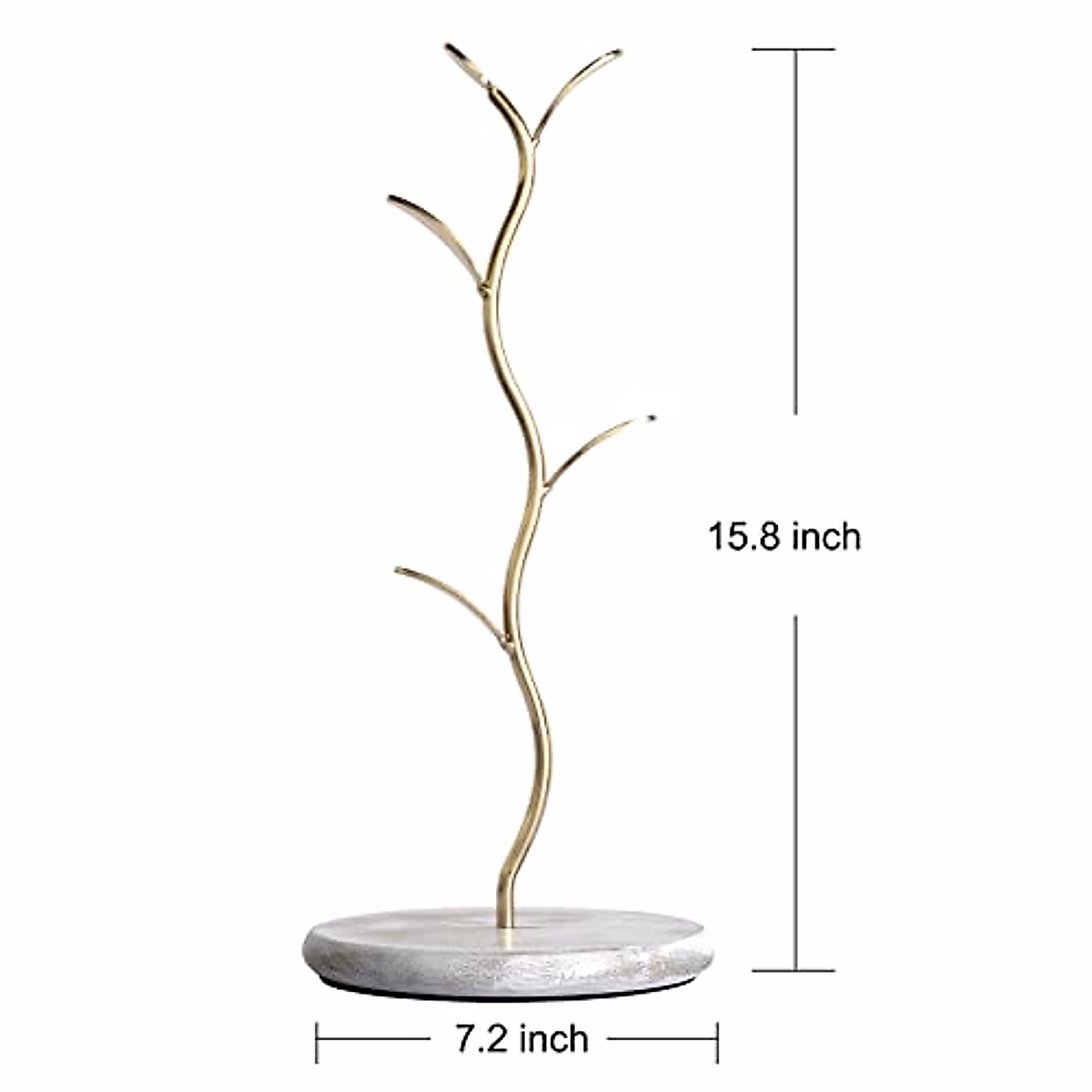 Coffee Mug Holder,Mug Rack Countertop,Leaf Shaped Mug Tree for Counter,Coffee Tea Cup Mug Holder Stand for Countertop,Perfect Coffee Bar Accessory & Kitchen Home Organizer Gold (Mug Not Included)