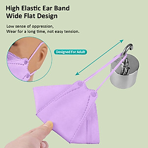 DTLumika 30/50/100 Pcs KF94 Adult Face Mask 4 Layers Protection Face Covering Face Respirator (Pink-50pcs)