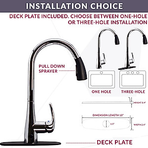 Westbrass KA03A-12 Dual Sensor-Touchless Motion Sensor Control Kitchen Faucet with Pull Down Sprayer Head, Oil Rubbed Bronze