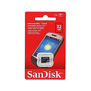 SanDisk 32GB Class 4 Micro SDHC Memory Card work with Roku Ultra, Roku 4, Roku 3, Roku 2 Streaming Player with Everything but Stromboli (TM) Card Reader (SDSDQM-032G-B35)