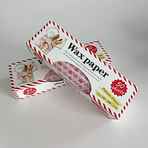 Cabilock 100pcs Wax Paper Sheets Food Picnic Paper Grease Proof Paper Waterproof Dry Paper Liners for BBQs,School Carnivals Baking, Cooking, Frying